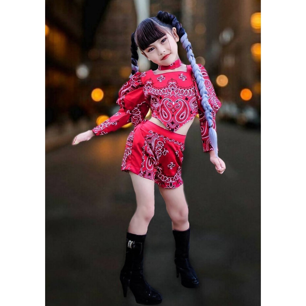 Lisa red children's dress, LISA LALISA series, Lisa black pink set ...
