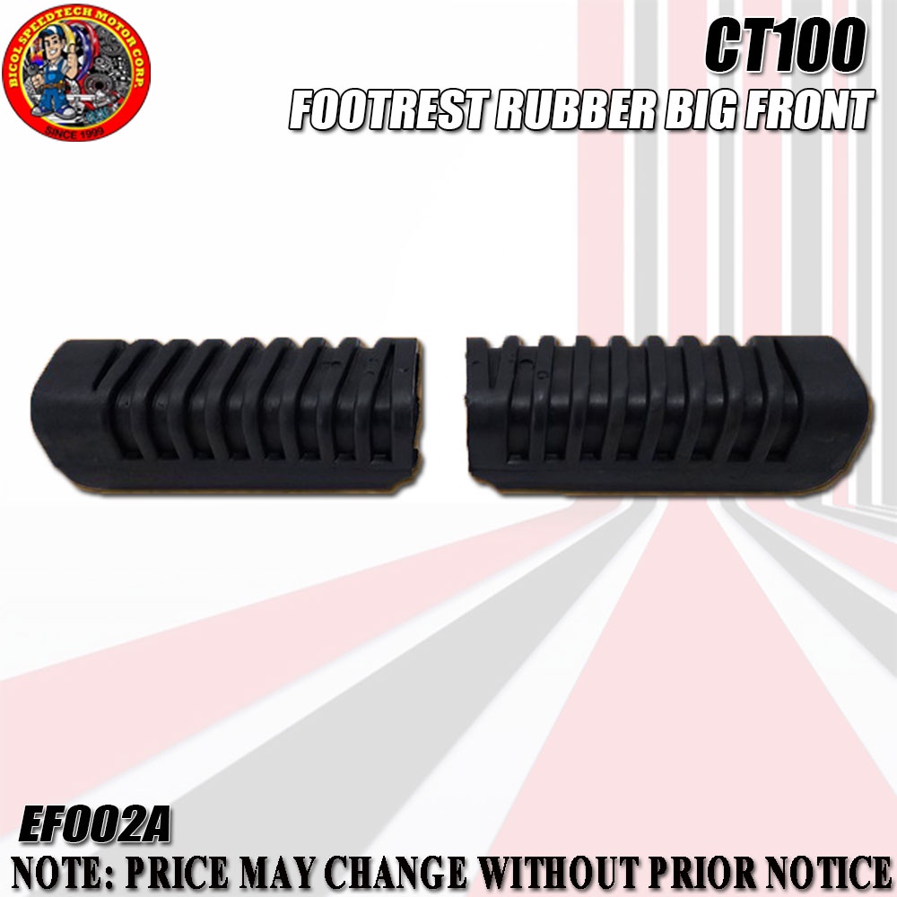 CT100 FRONT FOOTREST SET RUBBER BIG (EF002A) | Shopee Philippines