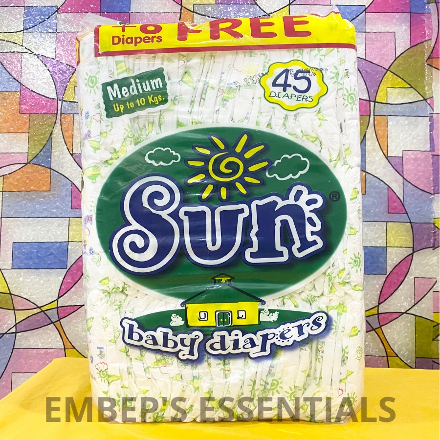 Sun Baby Diapers (45 diapers + 6 Free) | Shopee Philippines