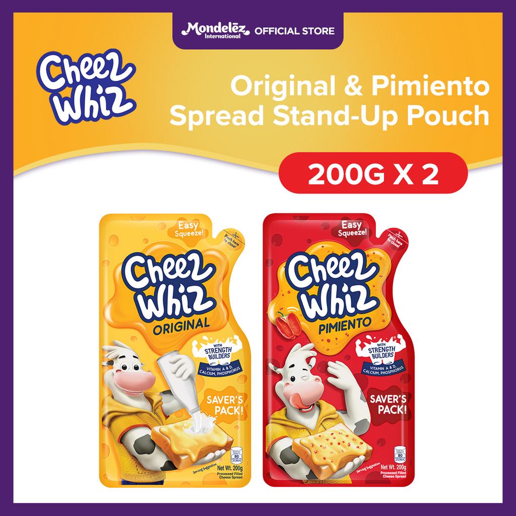 Cheez Whiz Cheese Spread Bundle - Original in Pouch 200g and Pimiento ...