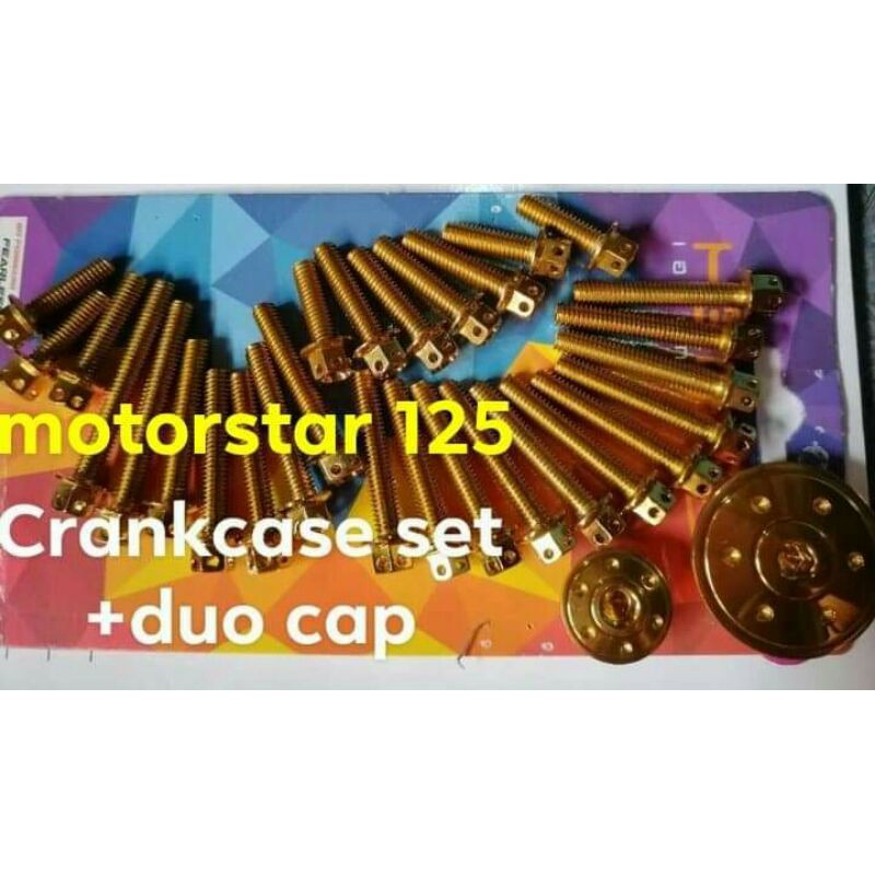 motorstar 125 crankcase bolts set +duo cap | Shopee Philippines