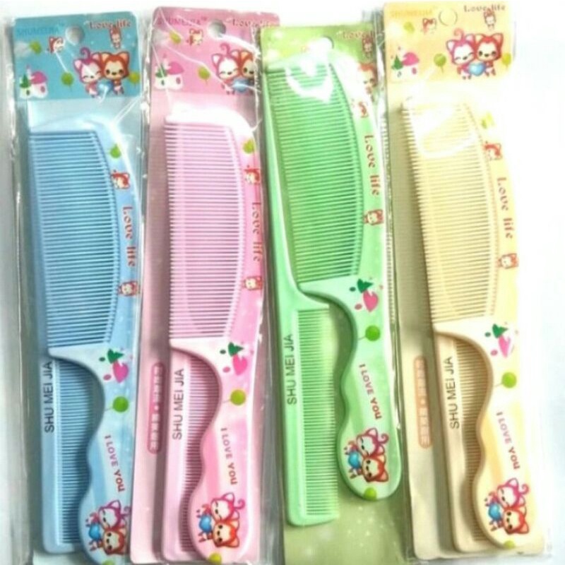 Cute Cartoon Character Motif Hair Comb (1 Set contains 2 pcs) | Shopee ...