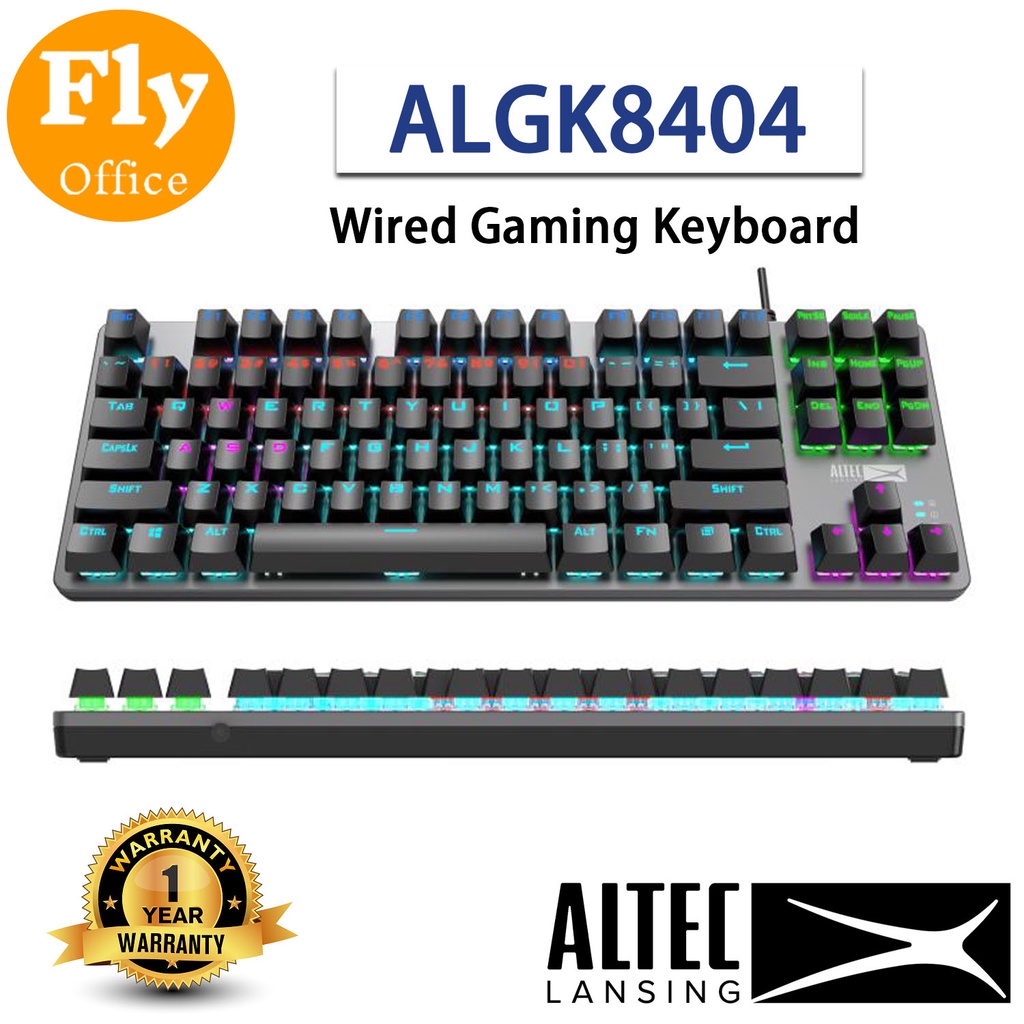 Altec Lansing ALGK8404 Wired Gaming Keyboard (Support Anti Ghosting ...