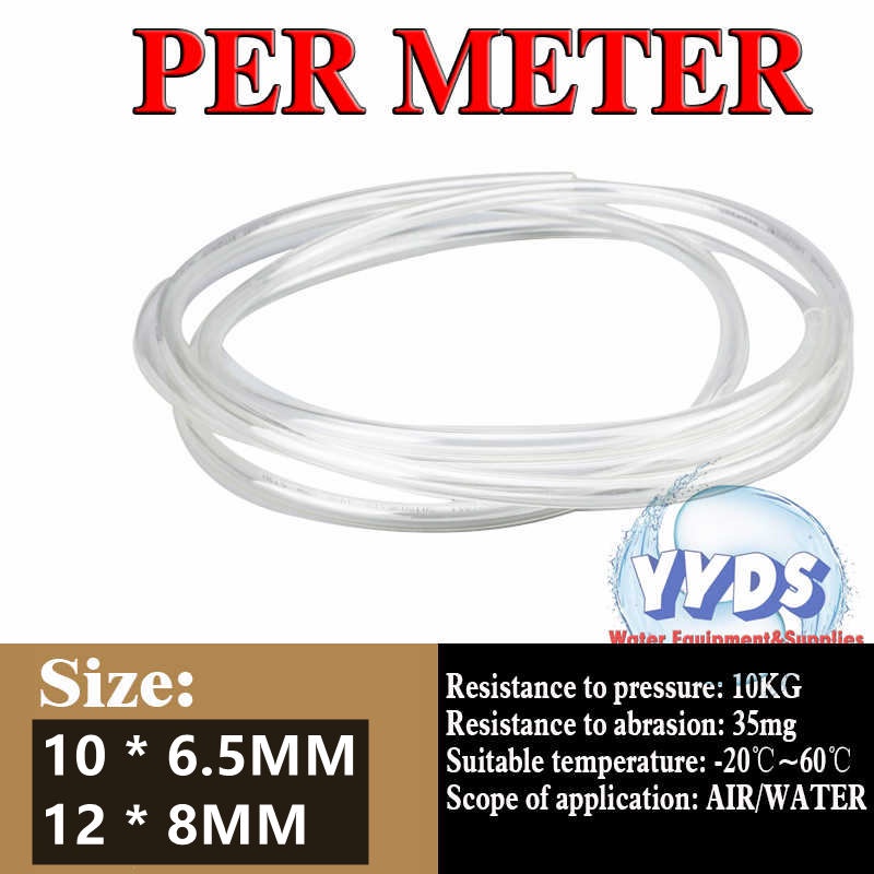 Per Meter Pneumatic Pipe Tube Water/Air Hose diameter 6x4 mm/8x5mm/10x6 ...
