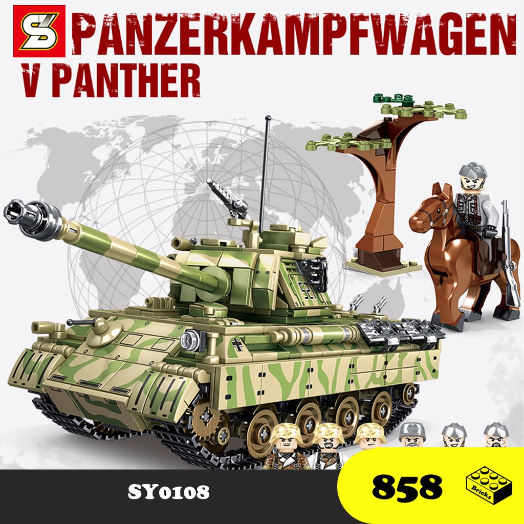 Panzerkamfwagen V Panther Tank Assembly Toy - SY0108 German Tank ...
