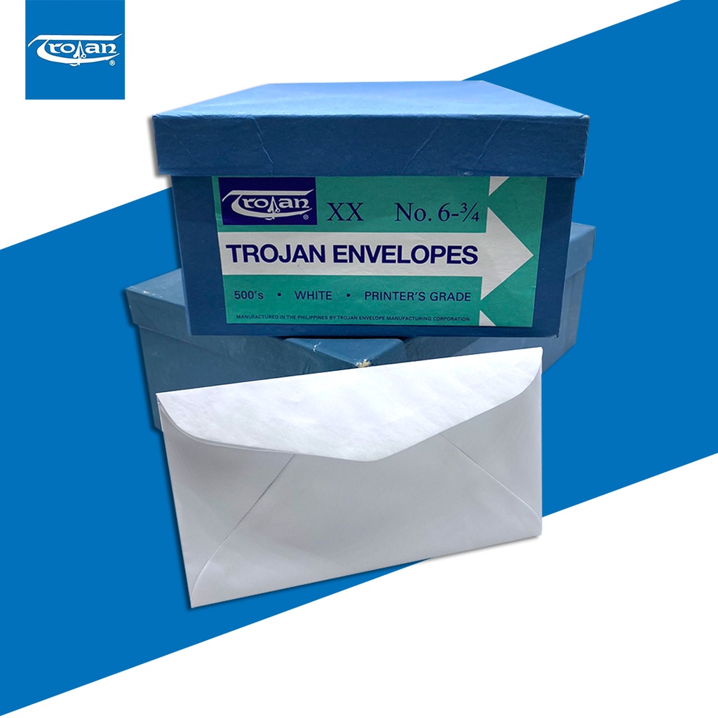 Trojan 6-3/4 2X PG Short Letter Envelope 500's | Shopee Philippines
