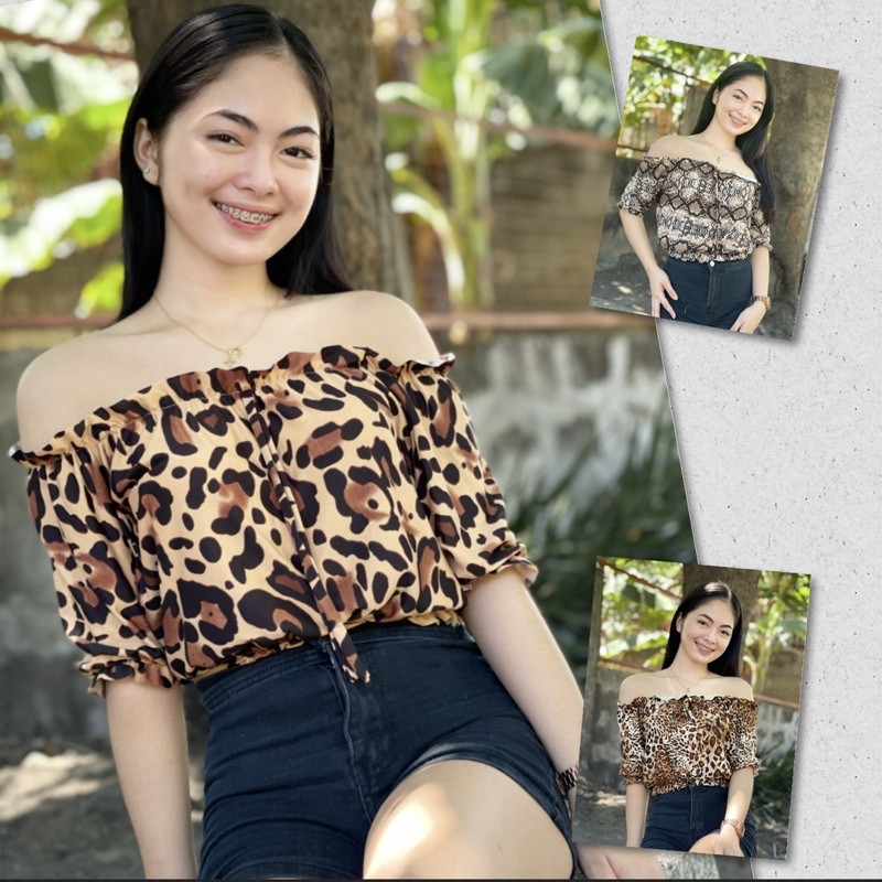 Layla offshoulder Top ( RANDOM COLOR) | Shopee Philippines