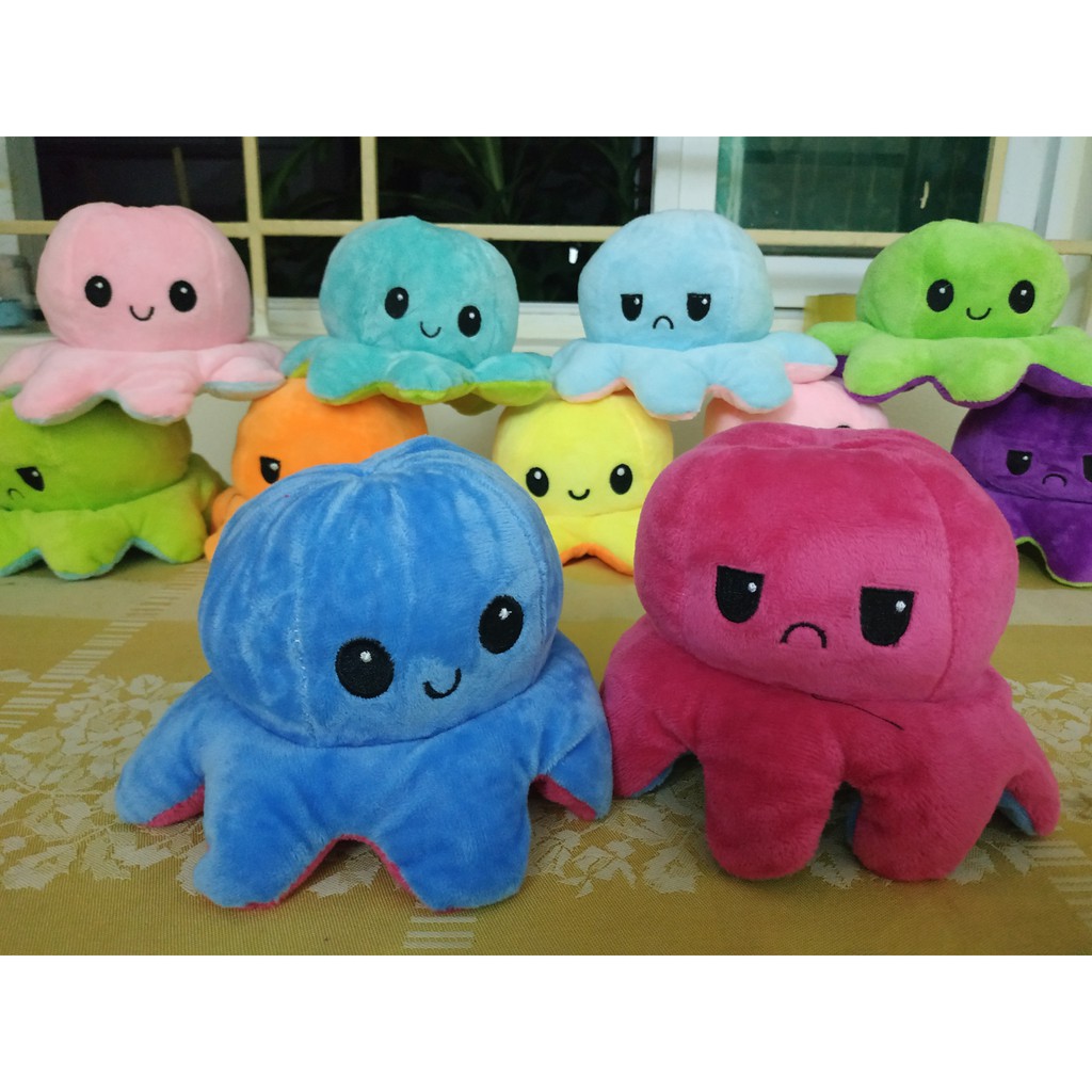 Emotional Octopus Double-Sided Teddy Bear | Shopee Philippines