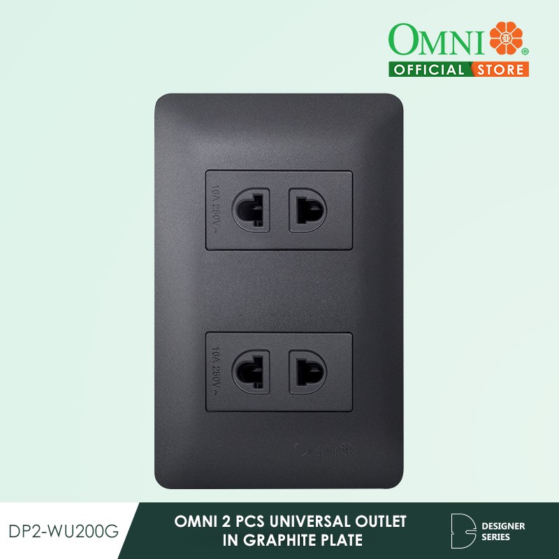 OMNI Universal Outlet in Graphite Plate - DP2-WU200G | Shopee Philippines