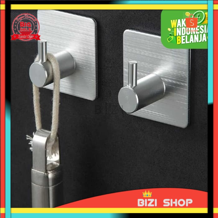 GANTUNGAN 3m Wall Clothes Hanger Stick Hook stainless Clothes Hanger 1 ...