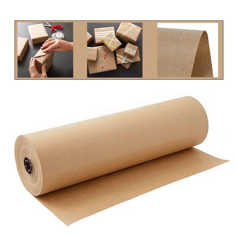 30cmx30m/roll Roll brown kraft paper roll handicraft art gift packaging ...