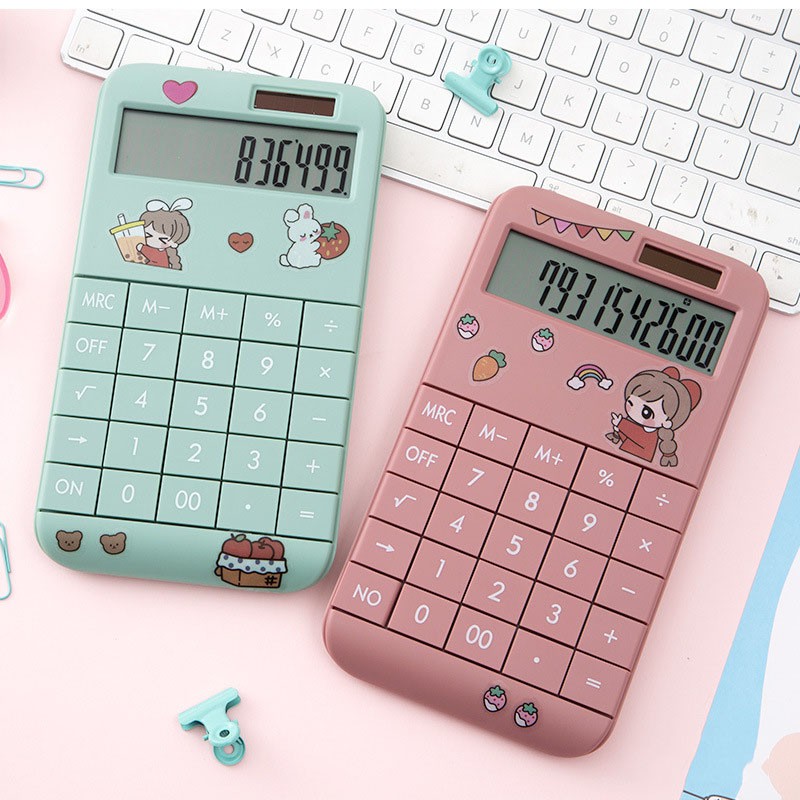 YNI Cute Cartoon Calculator Fashion Student Portable Calculator Small ...