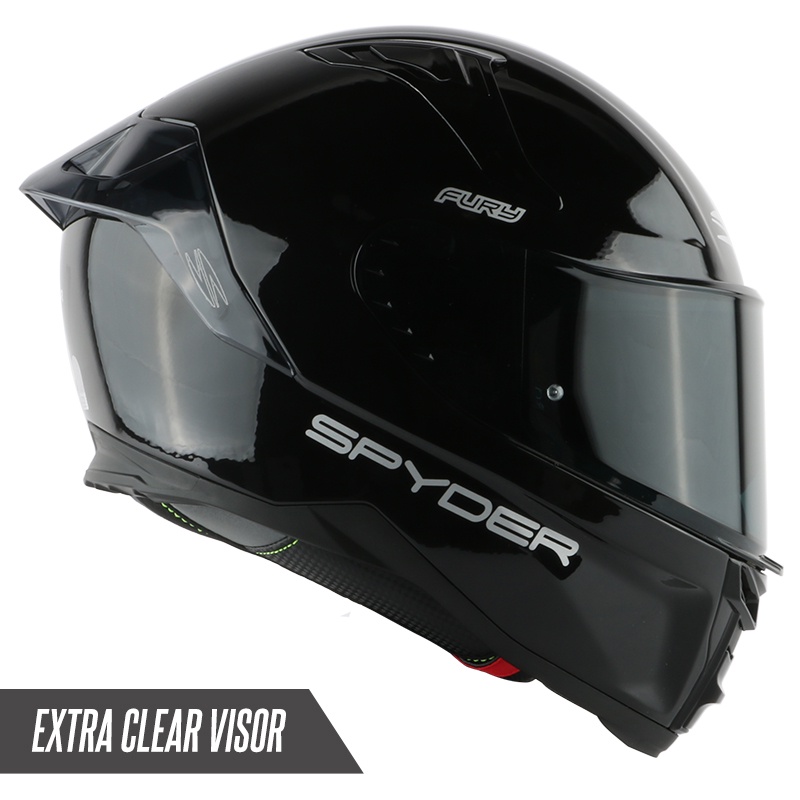 Spyder Full Face Dual Visor Helmet FURY PD S0 (Free Clear Visor ...