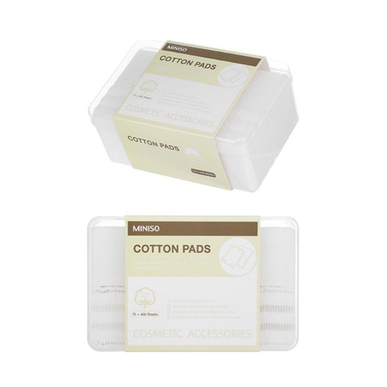 Miniso Cotton Pads Natural Make Up Cleaner - Facial Cleaner Thick and ...