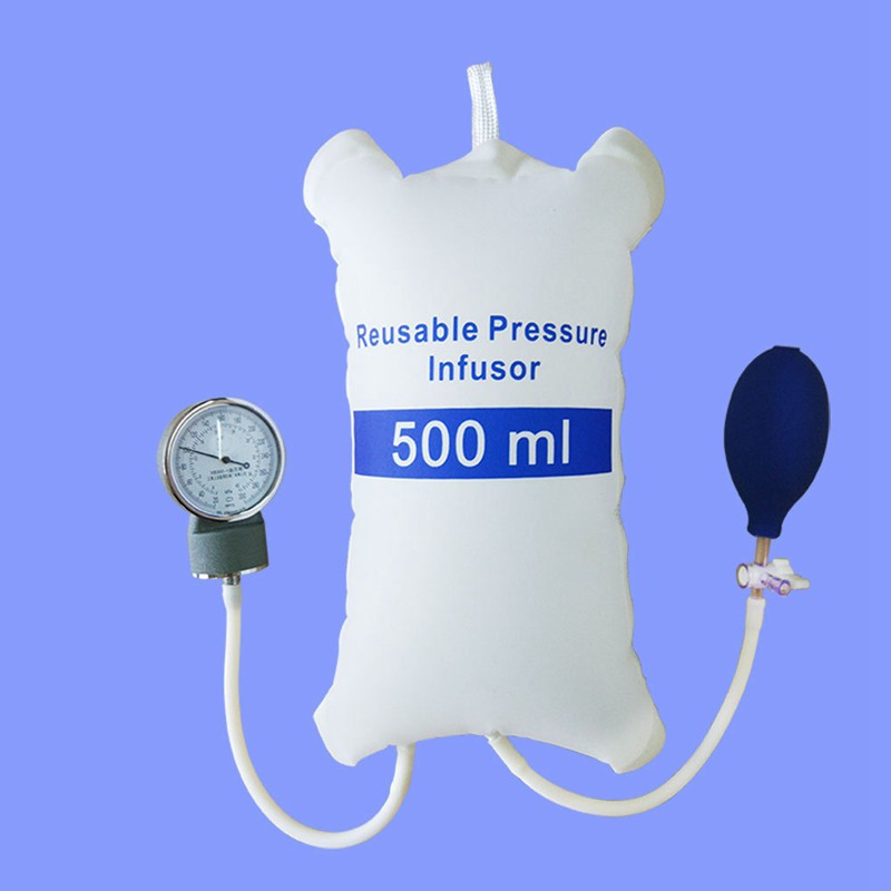 500Ml with Gauge and Hand Pump Ball Reusable Pressure Infusion Bag ...