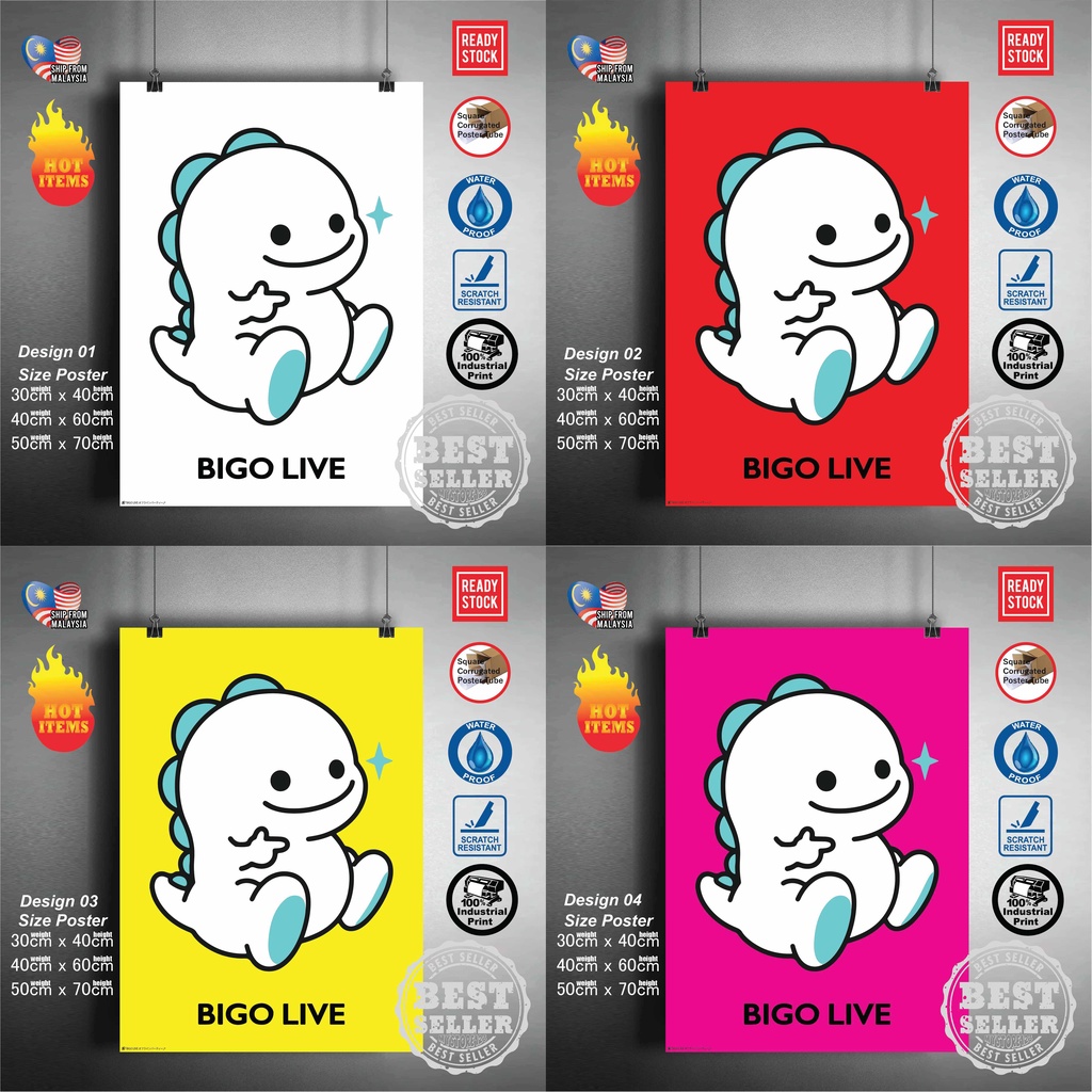 Bigo Live Poster Sticker Poster Wall Poster Decor Wall art Wall Stick ...