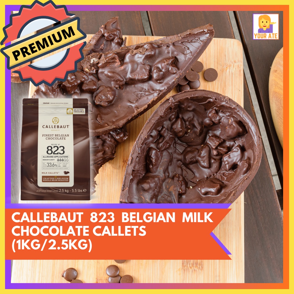 Callebaut Milk Belgian Chocolate Callets 823 (1kg/ 2.5kg) | Shopee ...