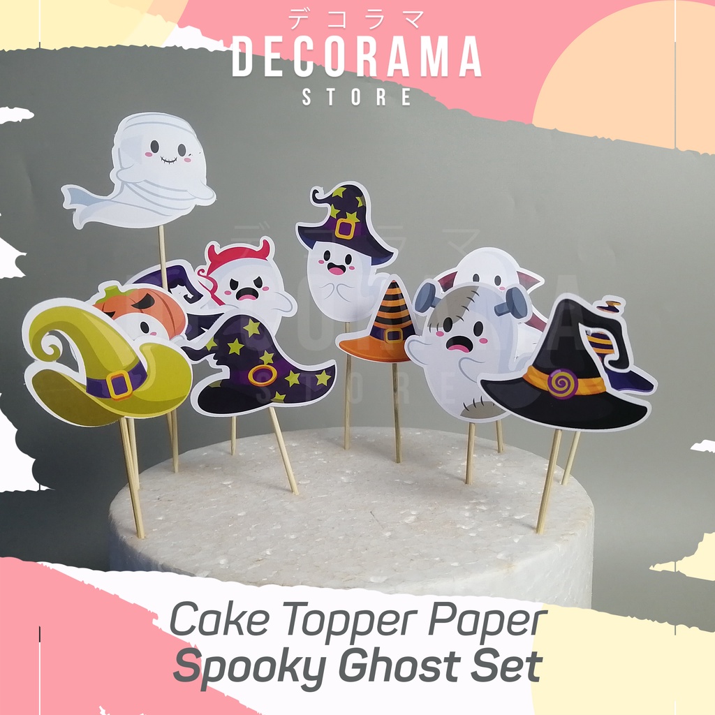 Spooky Ghost Cake Topper Set BIRTHDAY Cake DECORATION | Shopee Philippines