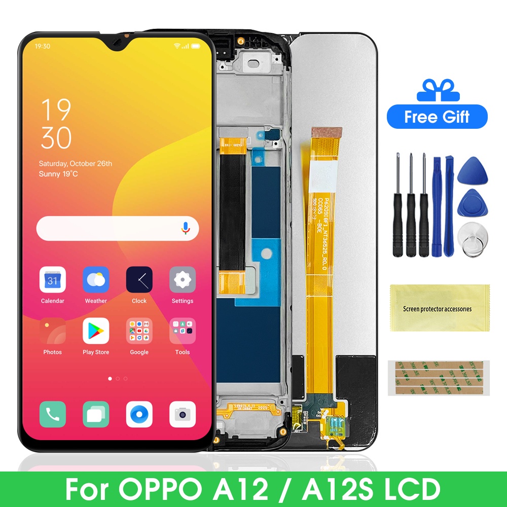 LCD for OPPO A12 A12s LCD Display Frame Touch Screen Digitizer Assembly ...