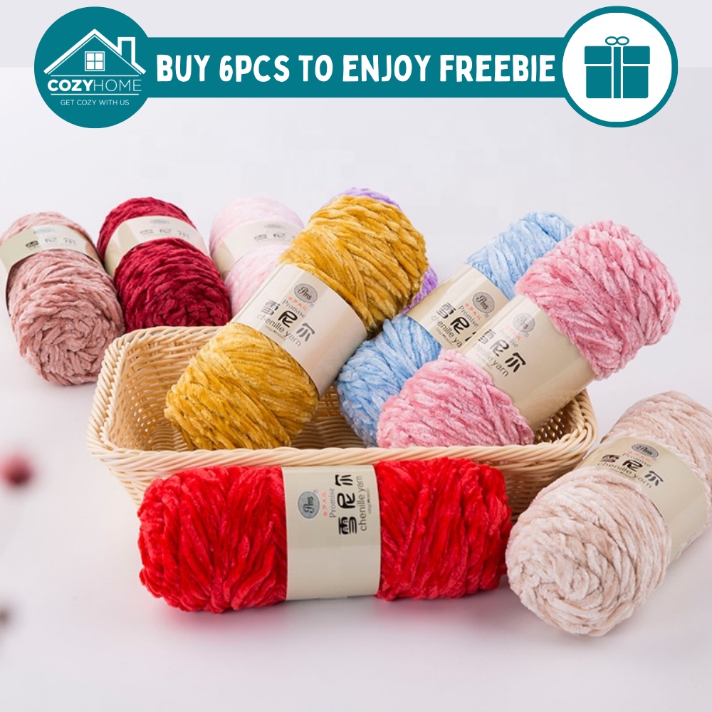 Cozyhome Velvet Yarn Soft Protein Cashmere 100G Crochet Knitting Cotton ...