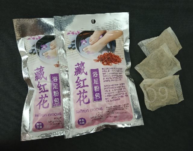 Foot Massage Powder Feet Spa Massage Powder - Saffron Crocus 浴足粉 ...