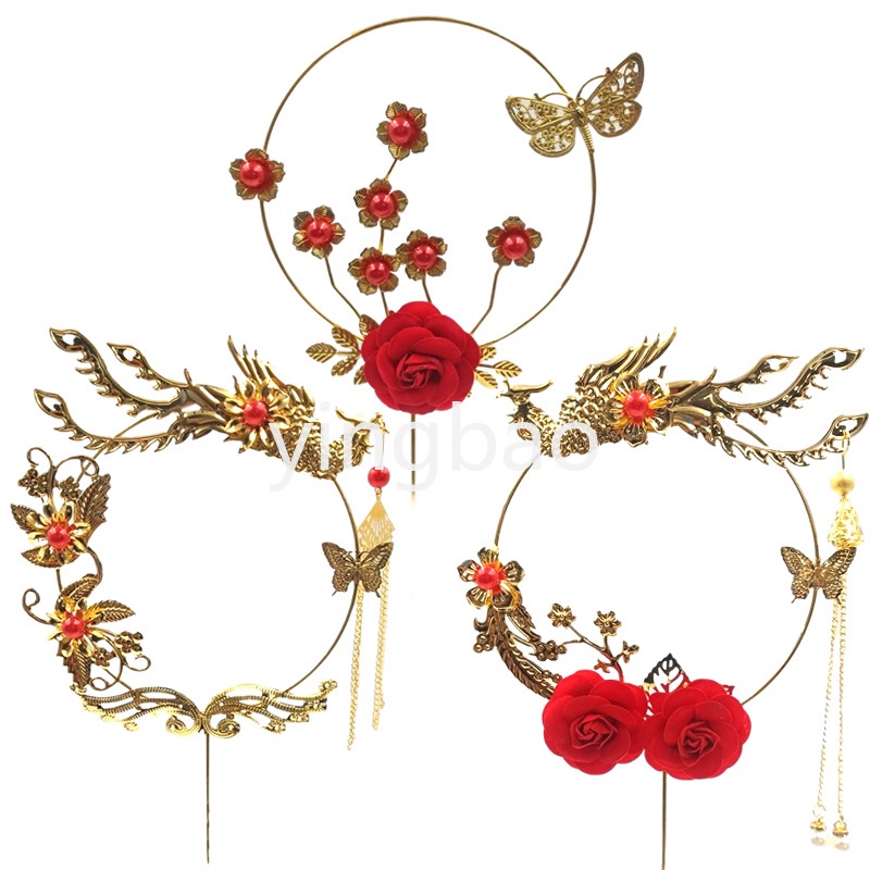 Phoenix Cake Topper Decoration Chinese Style Iron Art Birthday wedding ...