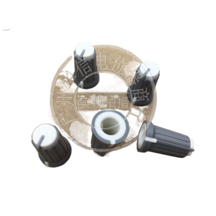 Potentiometer knob cap width 12MMX high 19MM white half shaft inner ...