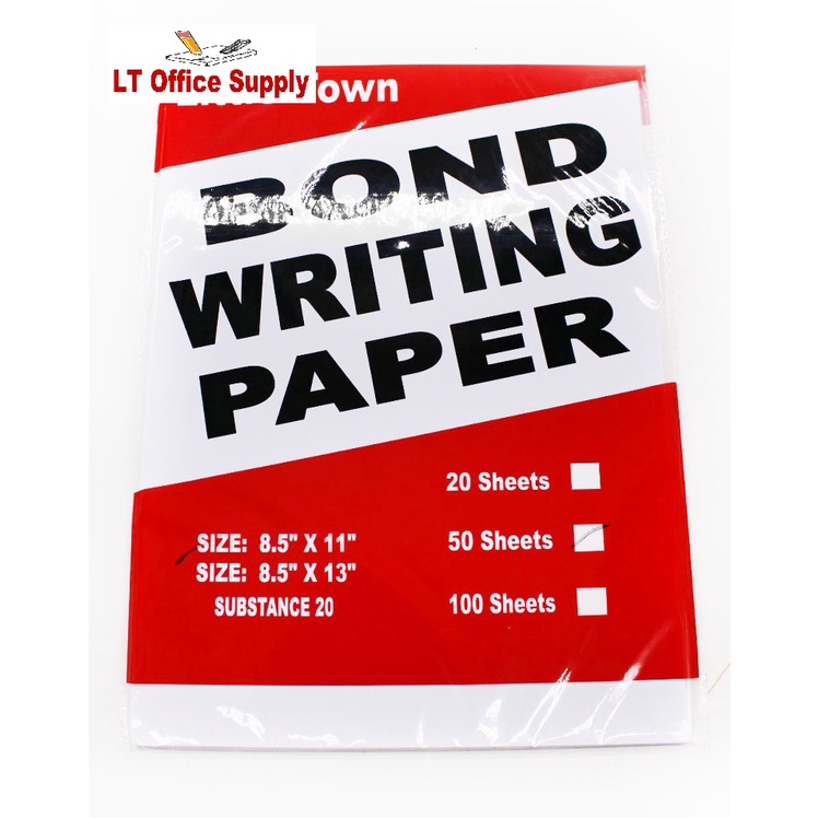 Bond Writing Paper Size Long 20's/50's/100's | Shopee Philippines