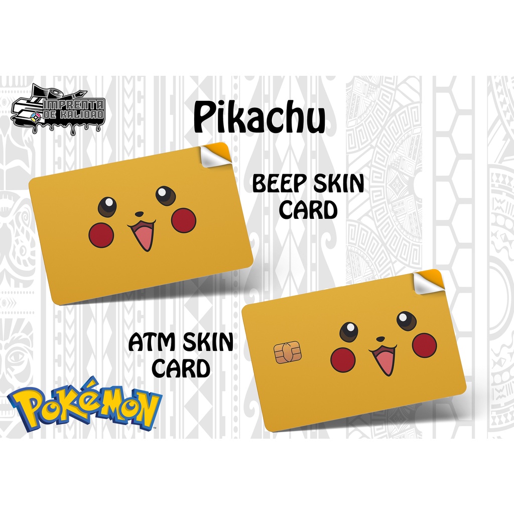 Pokemon Skin Card Sticker Vinyl Debit/ATM/beep card sticker skin ...