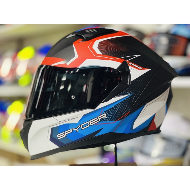 SPYDER STRIKE GD S5 Full-Face Dual Visor Helmet w/ (Free Clear Visor ...