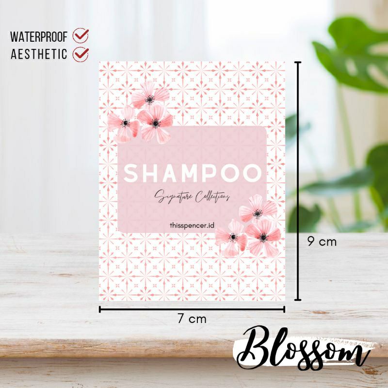 Aesthetic Blossom Shampoo Conditioner Hand Soap Dish Soap Label Sticker ...