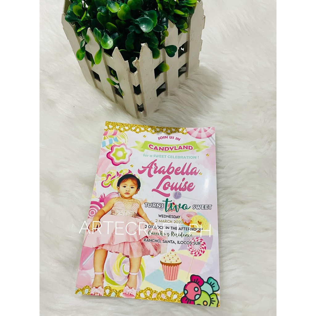 4r size Complete set Simple Birthday or Christening/ Birthday ...