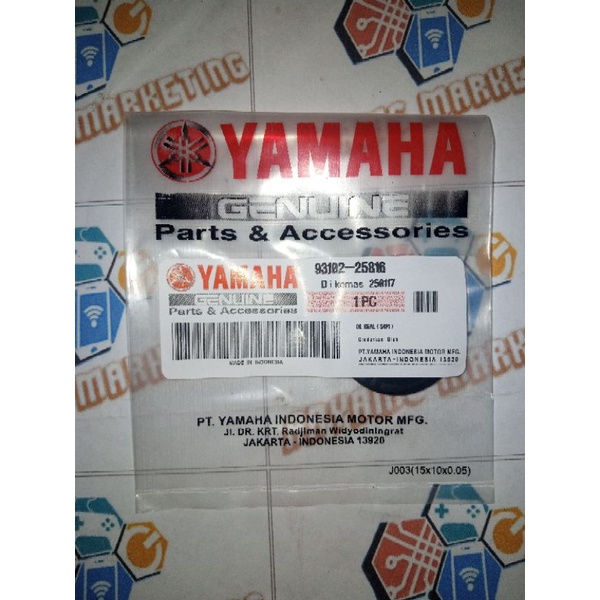 YAMAHA GENUINE OIL SEAL FOR PULLEY SIDE FOR MIO I 125 93102-25816 ...