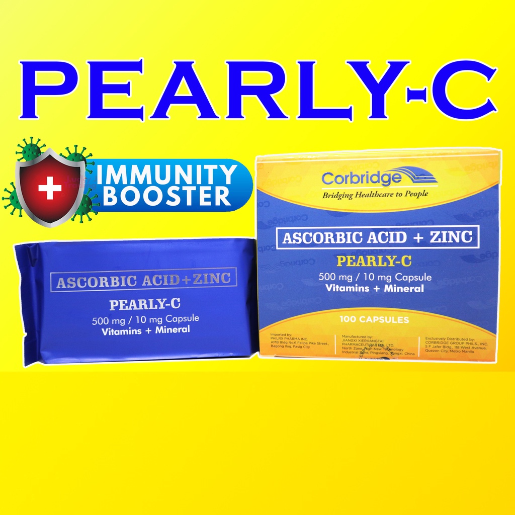 PEARLY-C MULTIVITAMINS ASCORBIC ACID WITH ZINC VITAMIN C exp NOV 2027 | Shopee Philippines