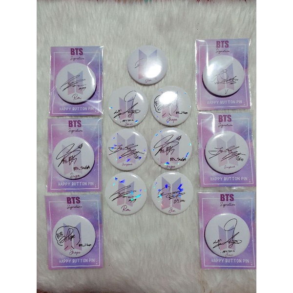 Bts Signature Button Pin l 2.25" Button Pin l kpop button pin l ...