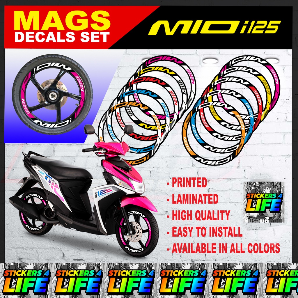 Yamaha Mio i 125 Mags Decals Set (Front & Back) | Shopee Philippines