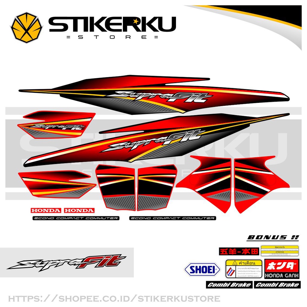 Striping SUPRA FIT NEW DISK 2006/ STOCK DECAL WAVE 100s/STICKER/STICKER ...