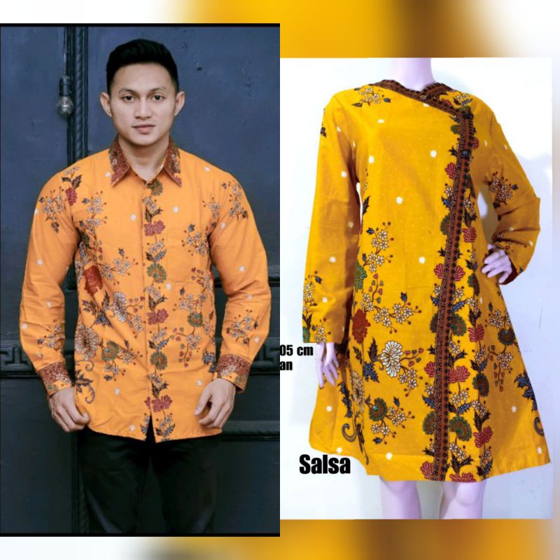 KEMEJA Couple BATIK SALSA Tunic MODERN BATIK Shirt | Shopee Philippines