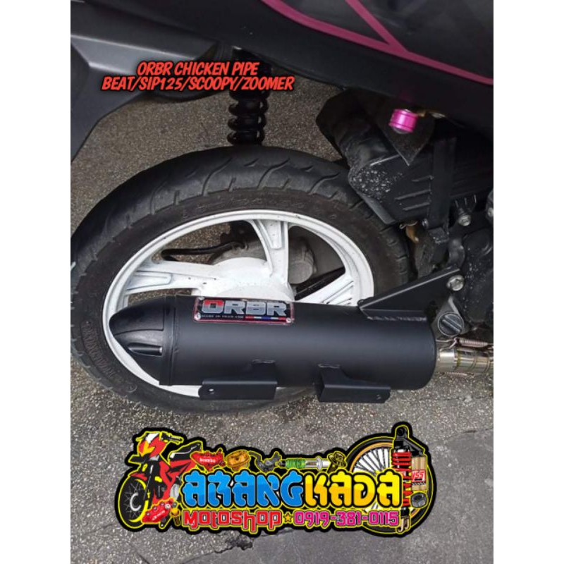 ORBR CHICKEN PIPE V2 FOR BEAT/ SIP/ ZOOMER/ SCOOPY / RUSI ROYAL / GALA ...