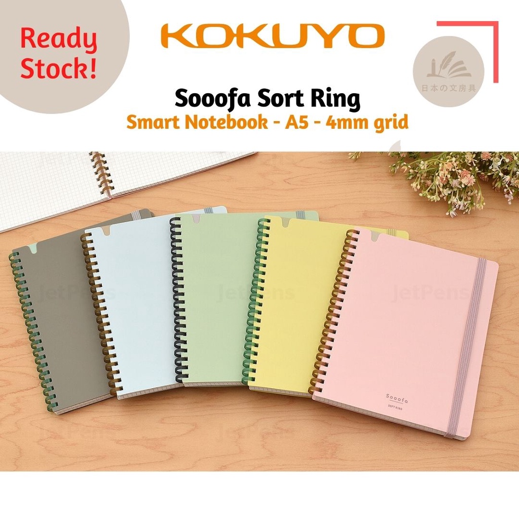 KOKUYO Sooofa Soft Ring Smart Notebook - A5 / B6 -4mm Grid 80 sheets | Shopee Philippines