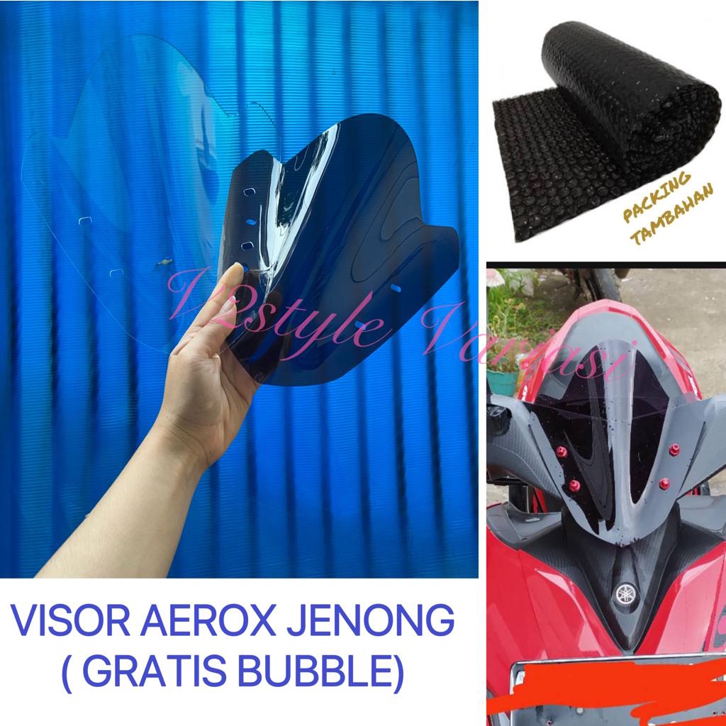 HITAM Windshield Aerox MODEL JENONG Standard VISOR ALL Aerox 155 NEW ...