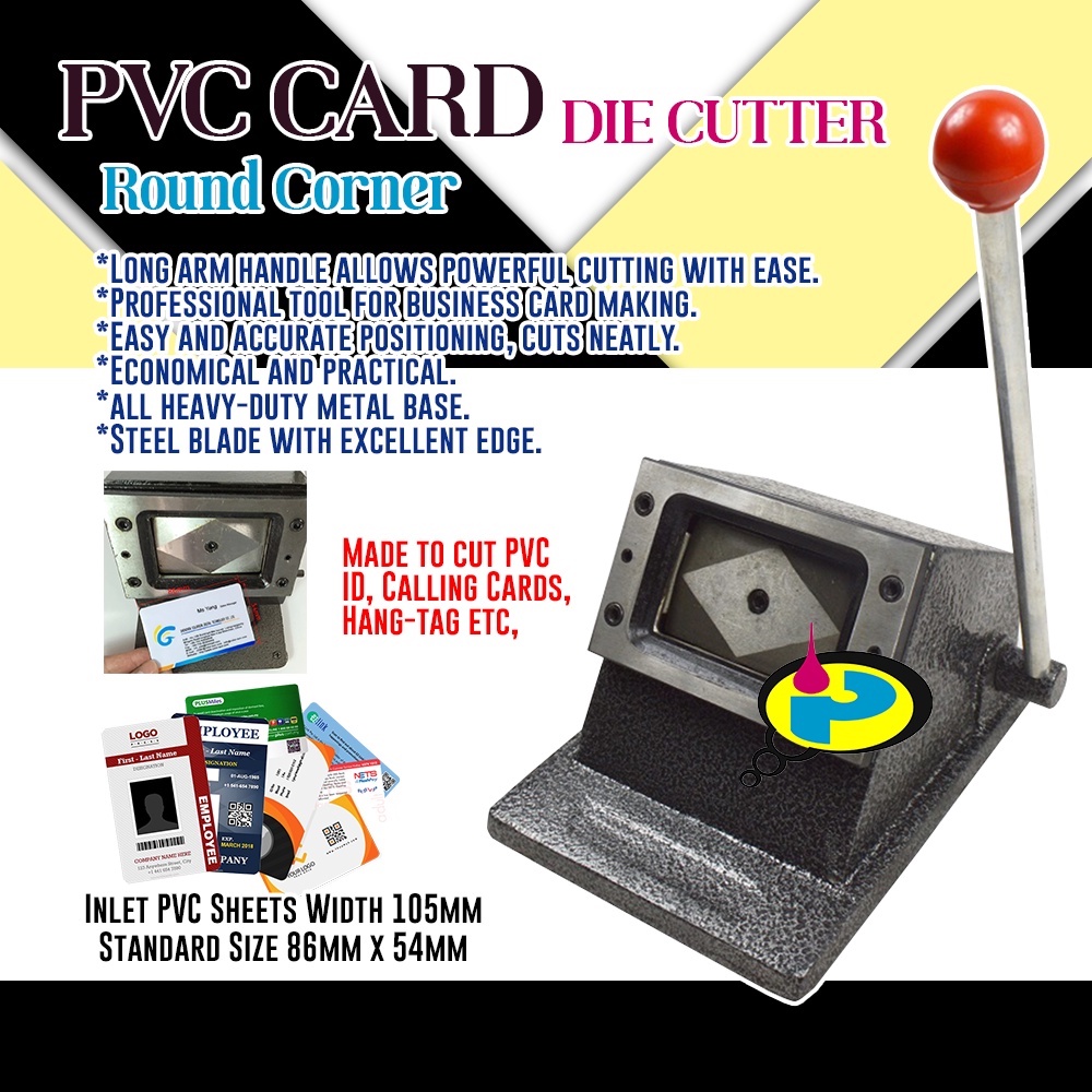 PVC Card Die Cutter ( 86 x 54mm ) ID Size ( Heavy Duty ) | Shopee ...