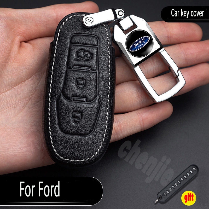 Cod high quality leather for Ford key cover Remote key case with key ...