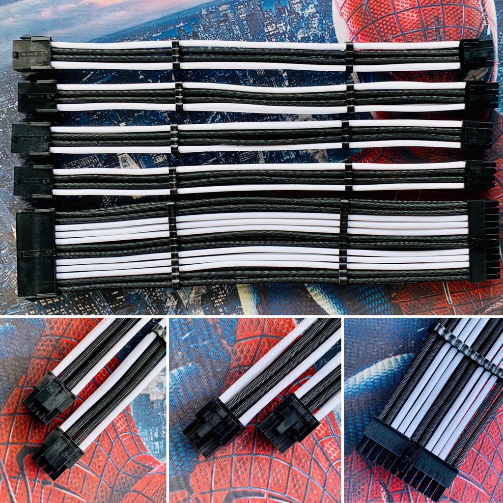 PSU Extension Cable Kit White Black Red Orange Pink | Shopee Philippines