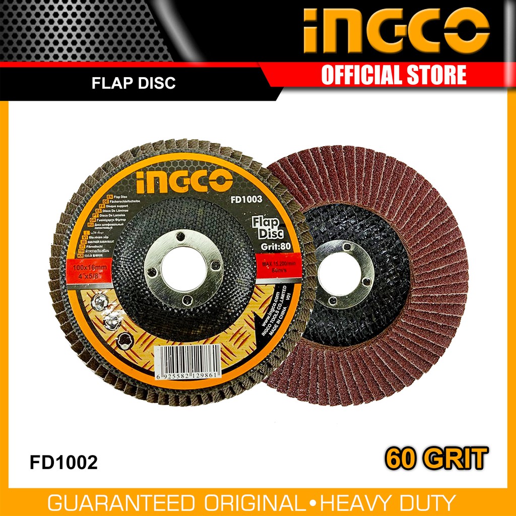 Ingco Flap Sanding Disc Grit 40 FD1001 | Grit 60 FD1002 | Grit 80 ...