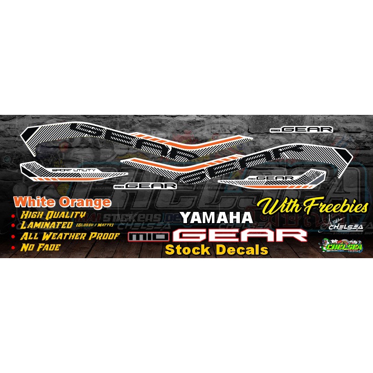 Yamaha Mio Gear Stock Decals / Stickers with freebies | Shopee Philippines