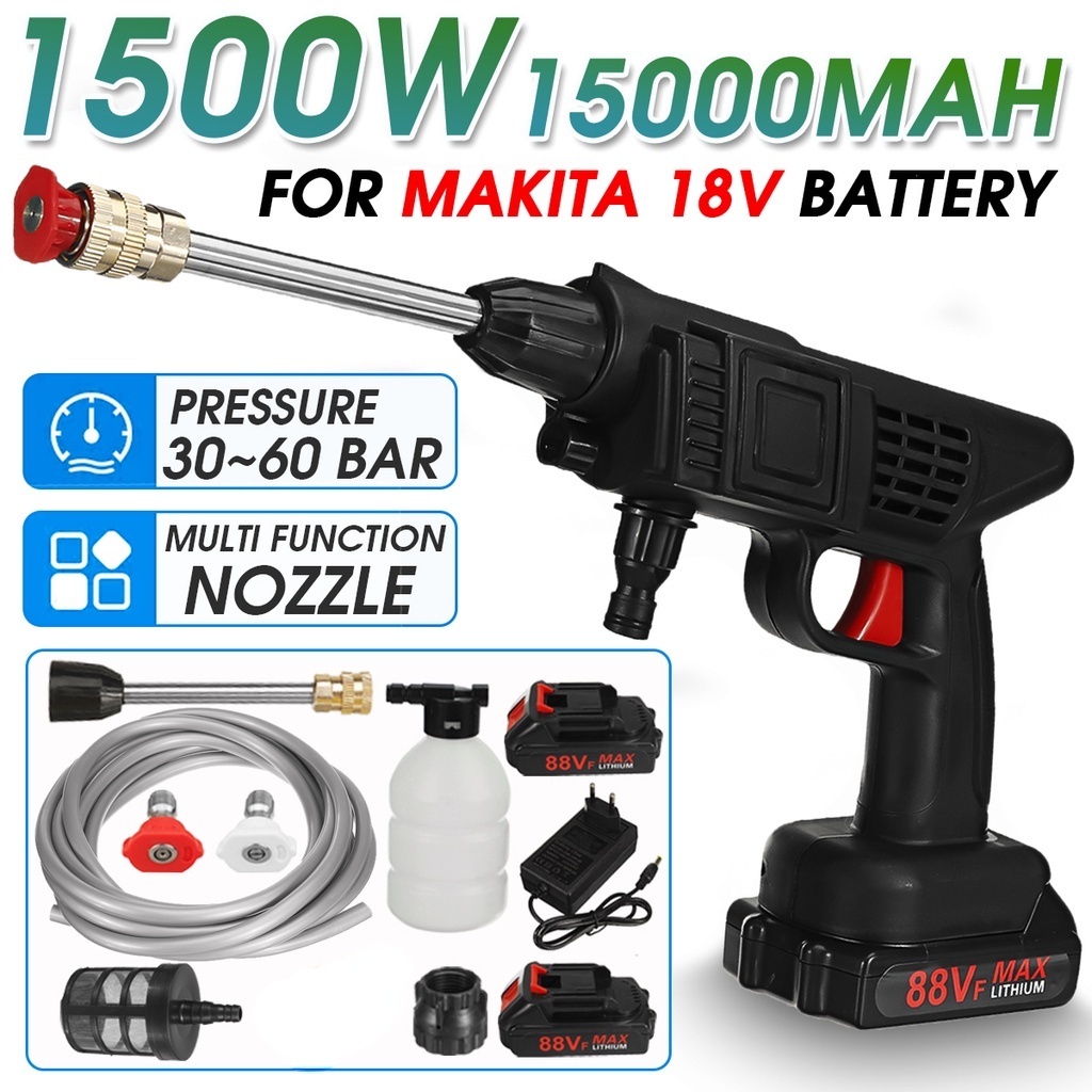 Wireless High Pressure Car Wash Washer Gun Foam Generator Water Gun Spray Cleaner For Makita 18V ...