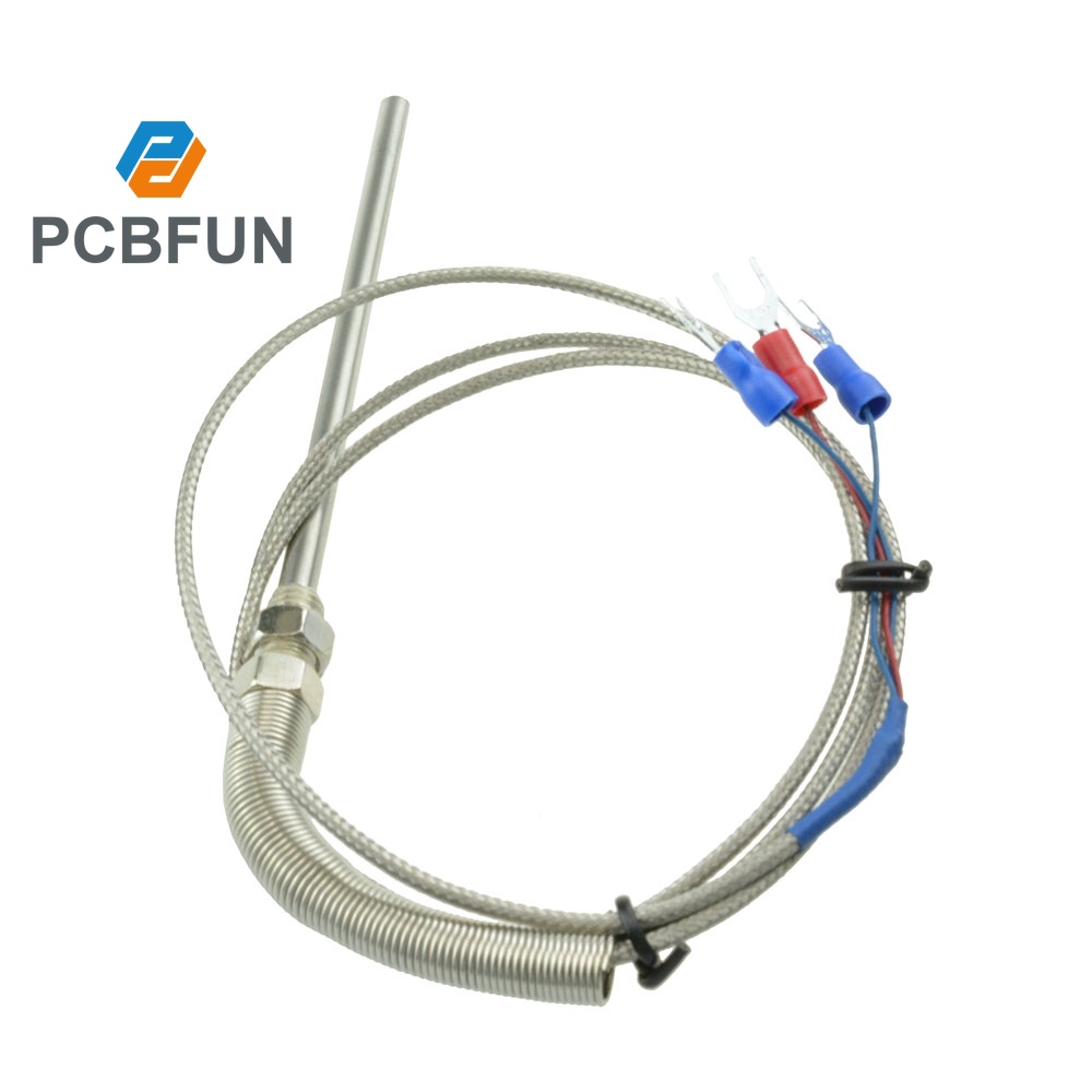 Pcbfun 0c 150c 1m 3 3ft High Temperature Cable Pt100 Rtd With 6mm