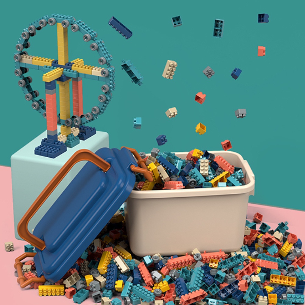 Building Blocks 100Pcs DIY Early Educational Model Bricks Toys for Kids ...