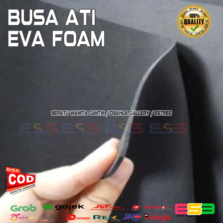HITAM 1mm Thick Heart Foam Sheet/Eva Foam Sheet/Black Rubber Eva Sponge ...
